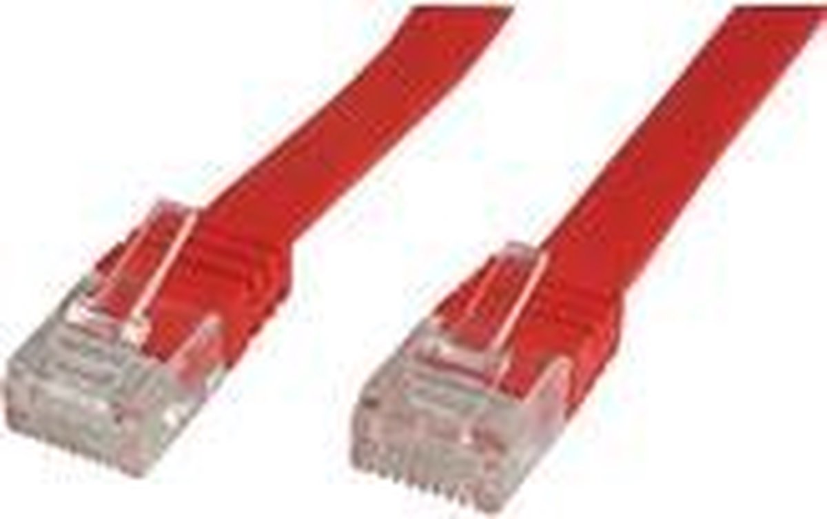 Microconnect V-UTP603R-FLAT 3m Rood netwerkkabel | bol