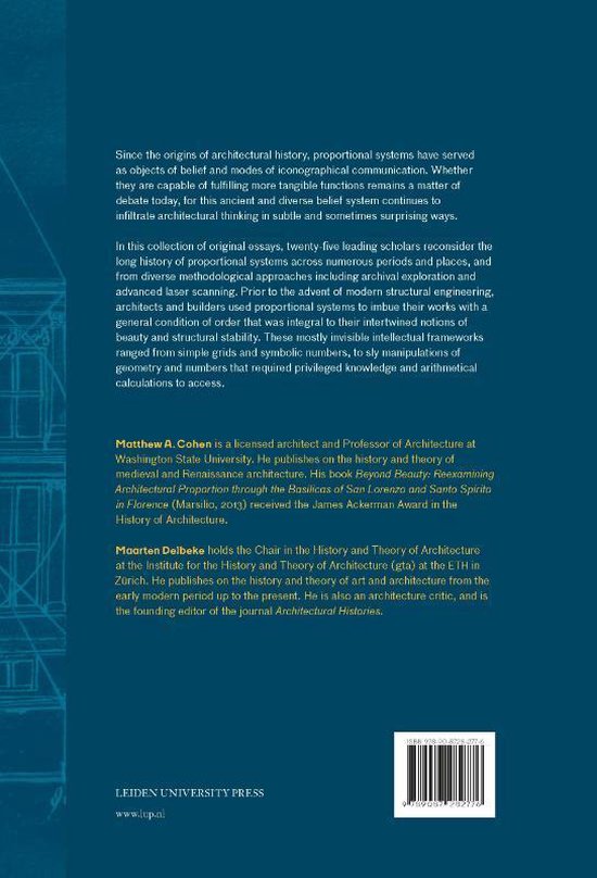 Proportional Systems in the History of Architecture | 9789087282776 ...