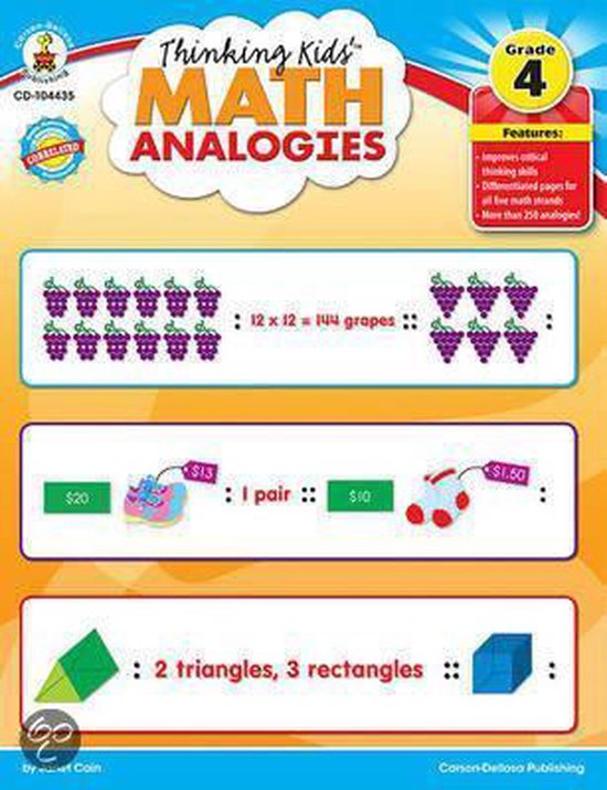 Thinking Kids' Math Analogies Grade 4, Janet Cain | 9781936024209 ...