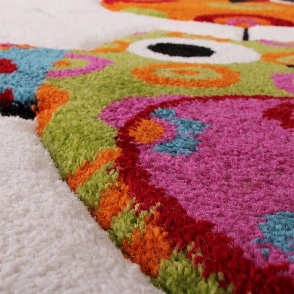 Trendy Kinder Vloerkleed Tapijt Uilen Vlinders Crème 120 x 170 cm | bol.com