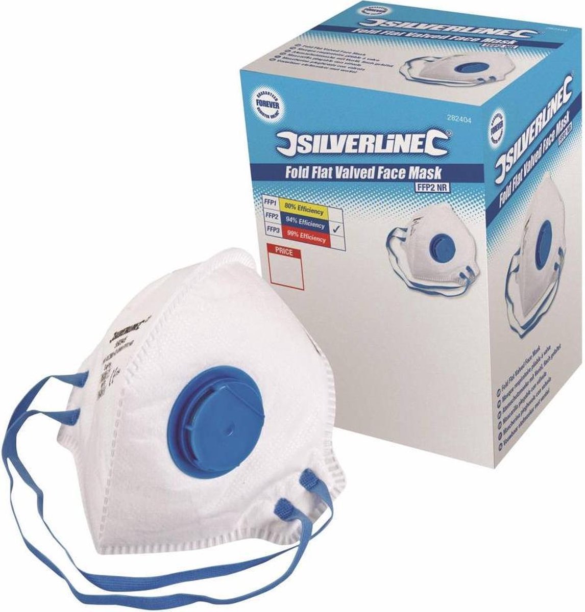 Silverline Plat Vouwbaar FFP2 stofmasker met ventiel - 25 stuks | bol.com