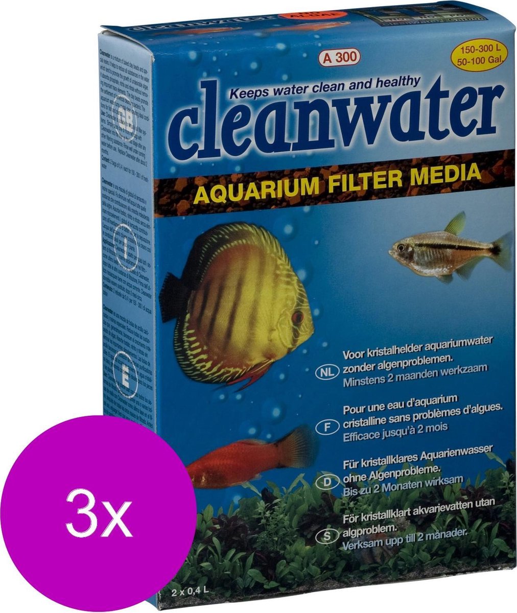 Cleanwater Filterkorrels Voor Aquarium - Filtermateriaal - 3 x 2x400 ml ...