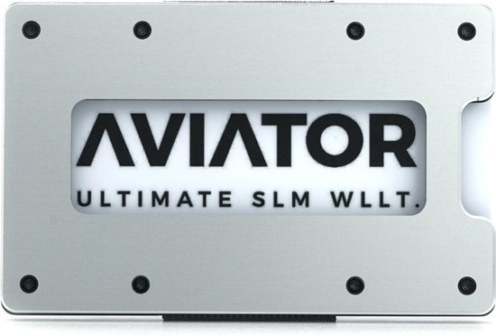 Aviator - Ultimate slim RFID wallet - Pure Silver | bol