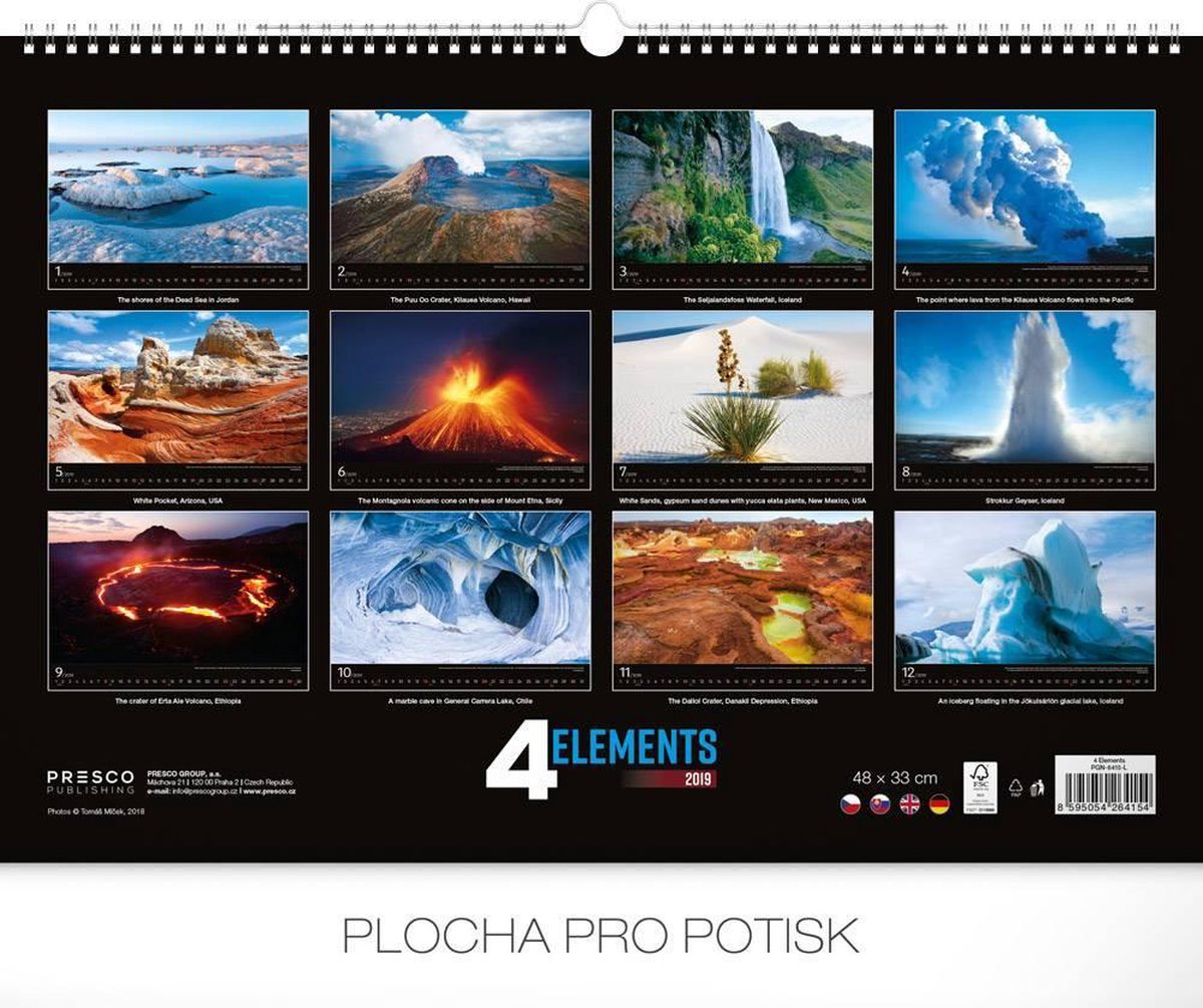 4 Elements 48x33 Kalender 2019 | bol.com