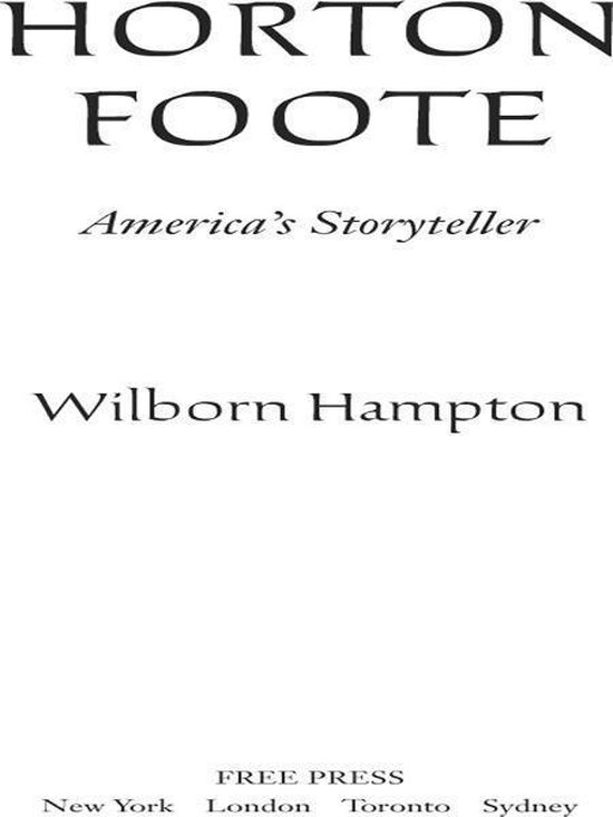 Horton Foote (ebook), Wilborn Hampton | 9781416566915 | Boeken | bol
