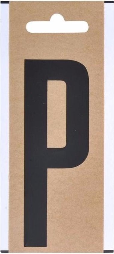 Letter sticker P zwart 10 cm | bol.com