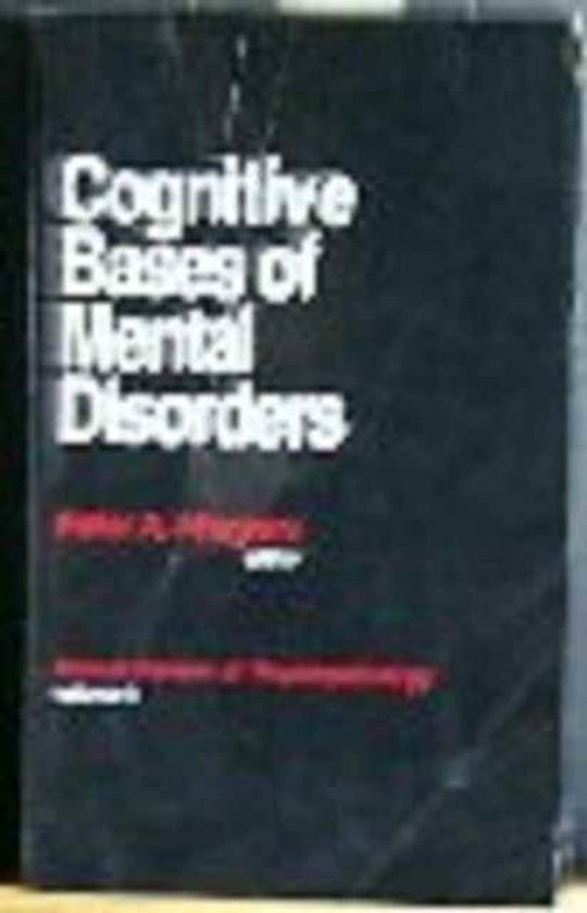 Cognitive Bases of Mental Disorders, Magaro, Peter A. | 9780803940109 ...