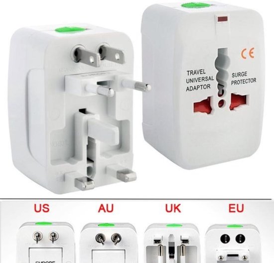Universele Wereldstekker - voor alle landen 1 stekker - Reis stekker ...