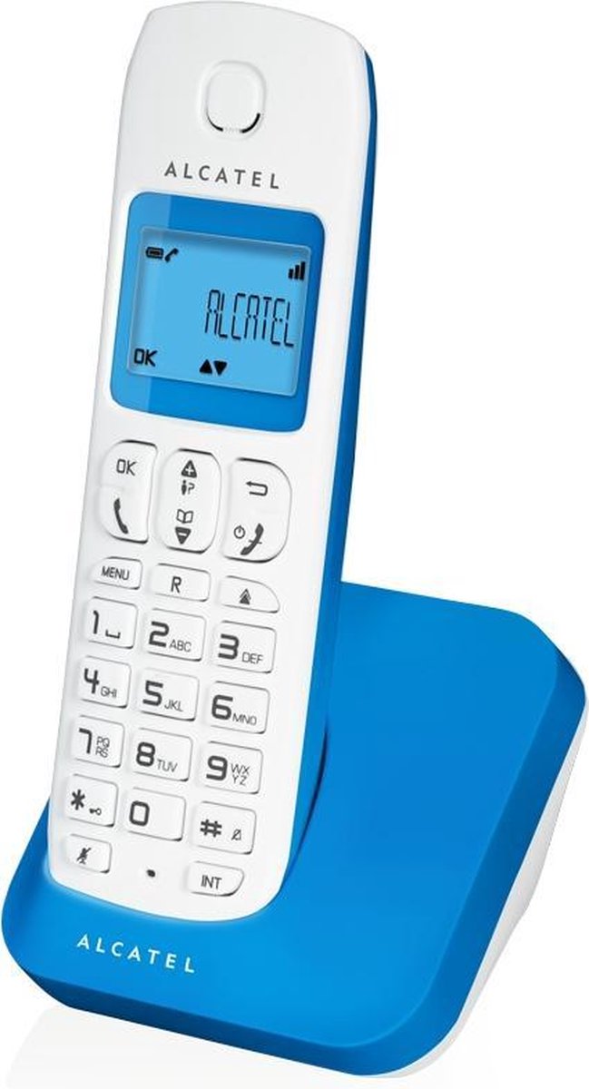 Alcatel E130 SOLO WT/BW - DECT telefoon - Blauw | bol.com
