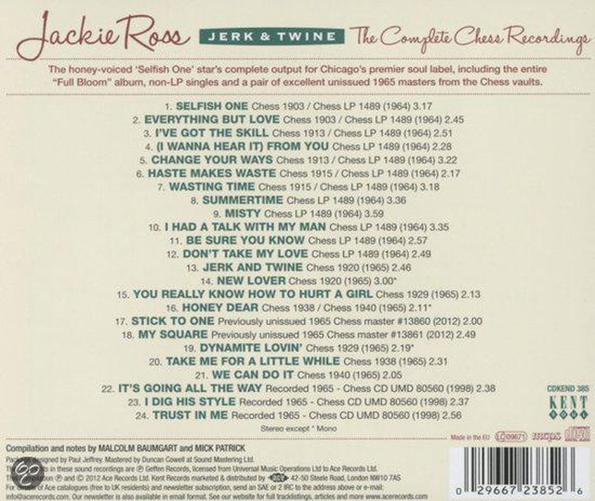 Jerk & Twine, Jackie Ross | CD (album) | Muziek | bol.com