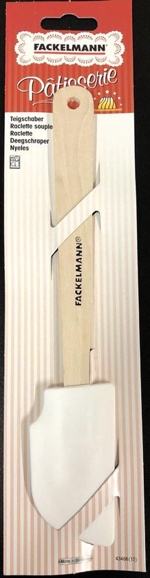 Fackelmann Deegschraper - pannenlikker - 27 Centimeter siliconen wit | bol
