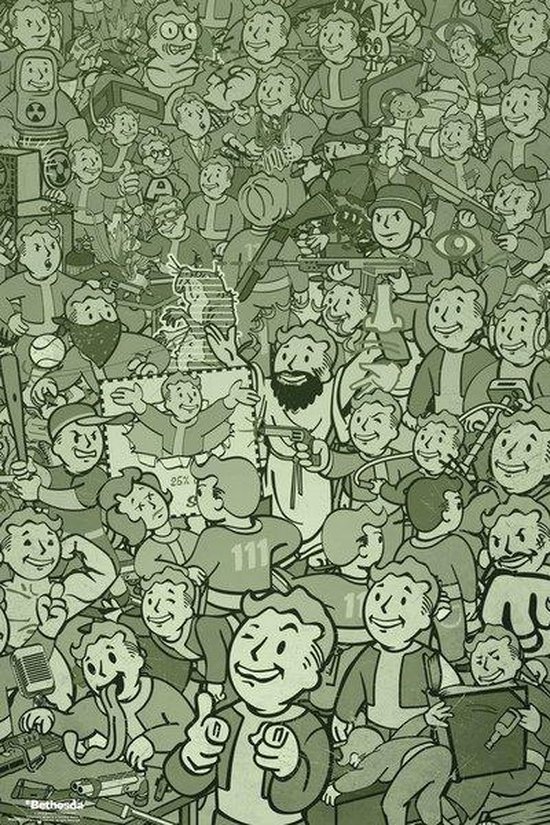 Fallout Maxi Poster Vault Boy Compilation | bol.com