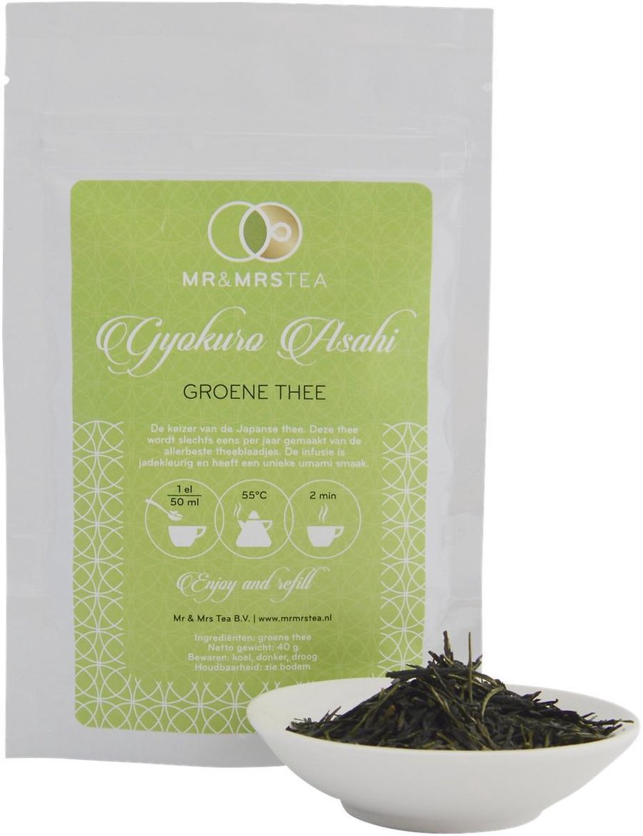 Japanse groene thee - Mr & Mrs Tea Gyokuro Asahi - 40 g | bol.com