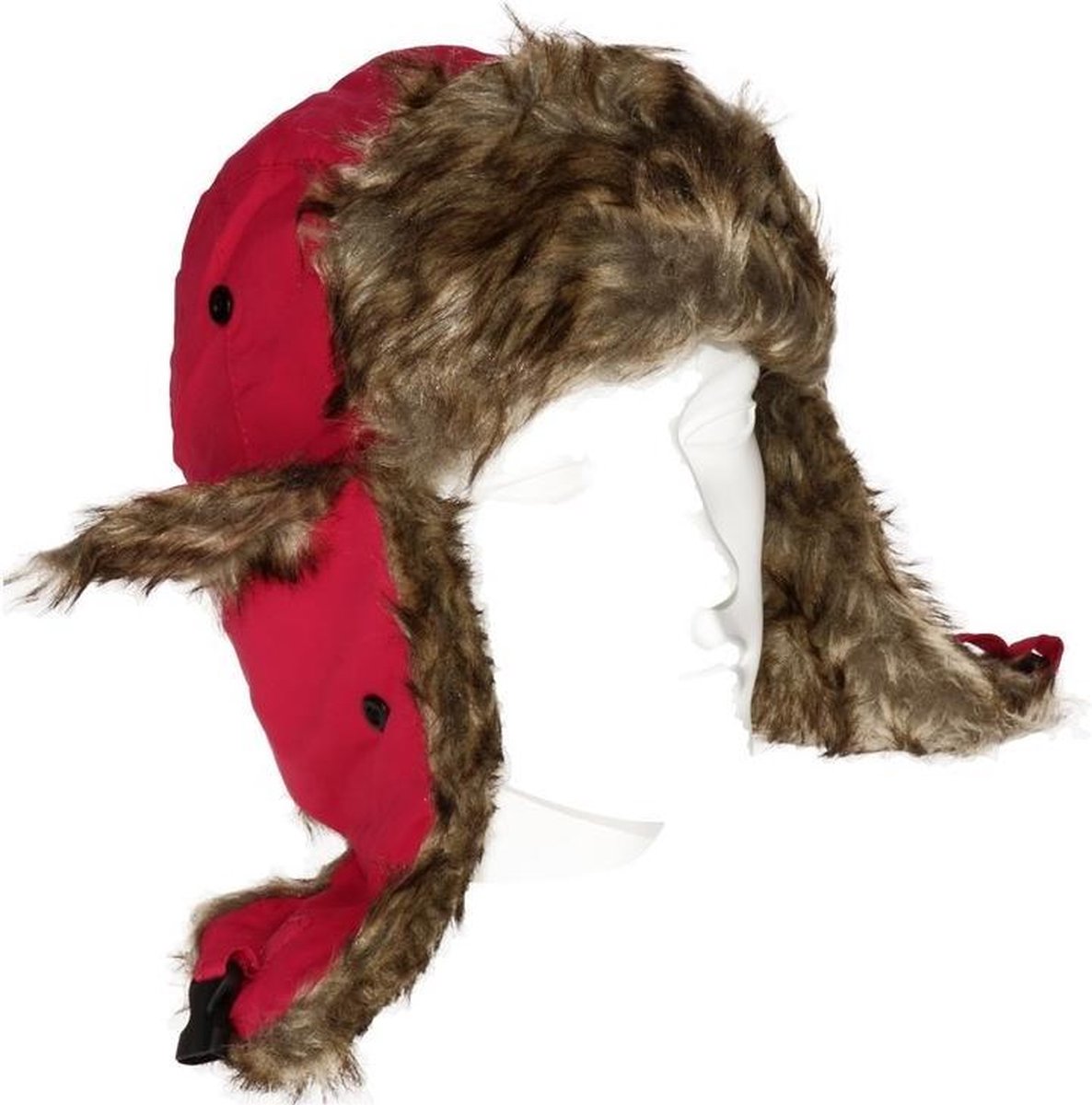 Russische muts fuchsia roze met nep bont en flappen voor volwass | bol.com