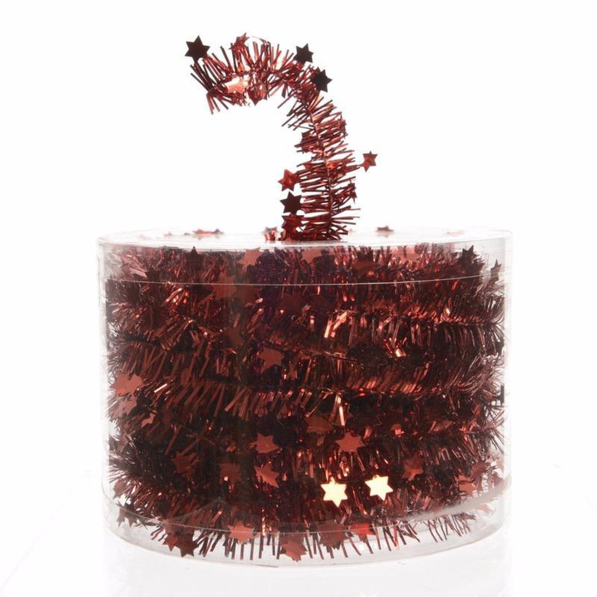 2x Kerstboom folie slinger rood 700 cm - sterren kerstslingers | bol.com