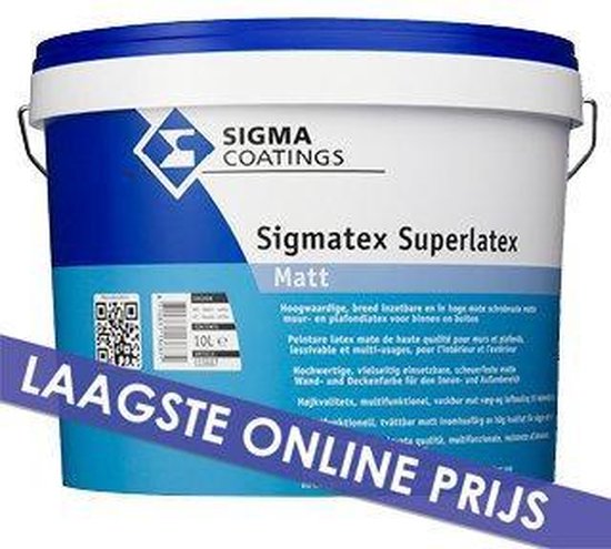 SIGMATEX SUPERLATEX MATT WIT 15 LITER | bol