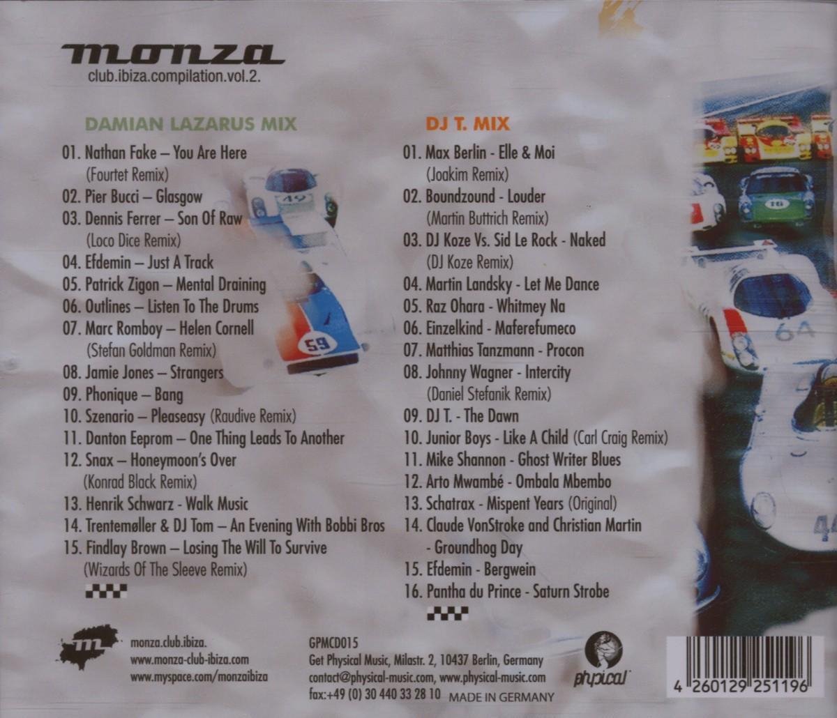 Monza Club Ibiza Vol 2 Dj T Cd Album Muziek 7530