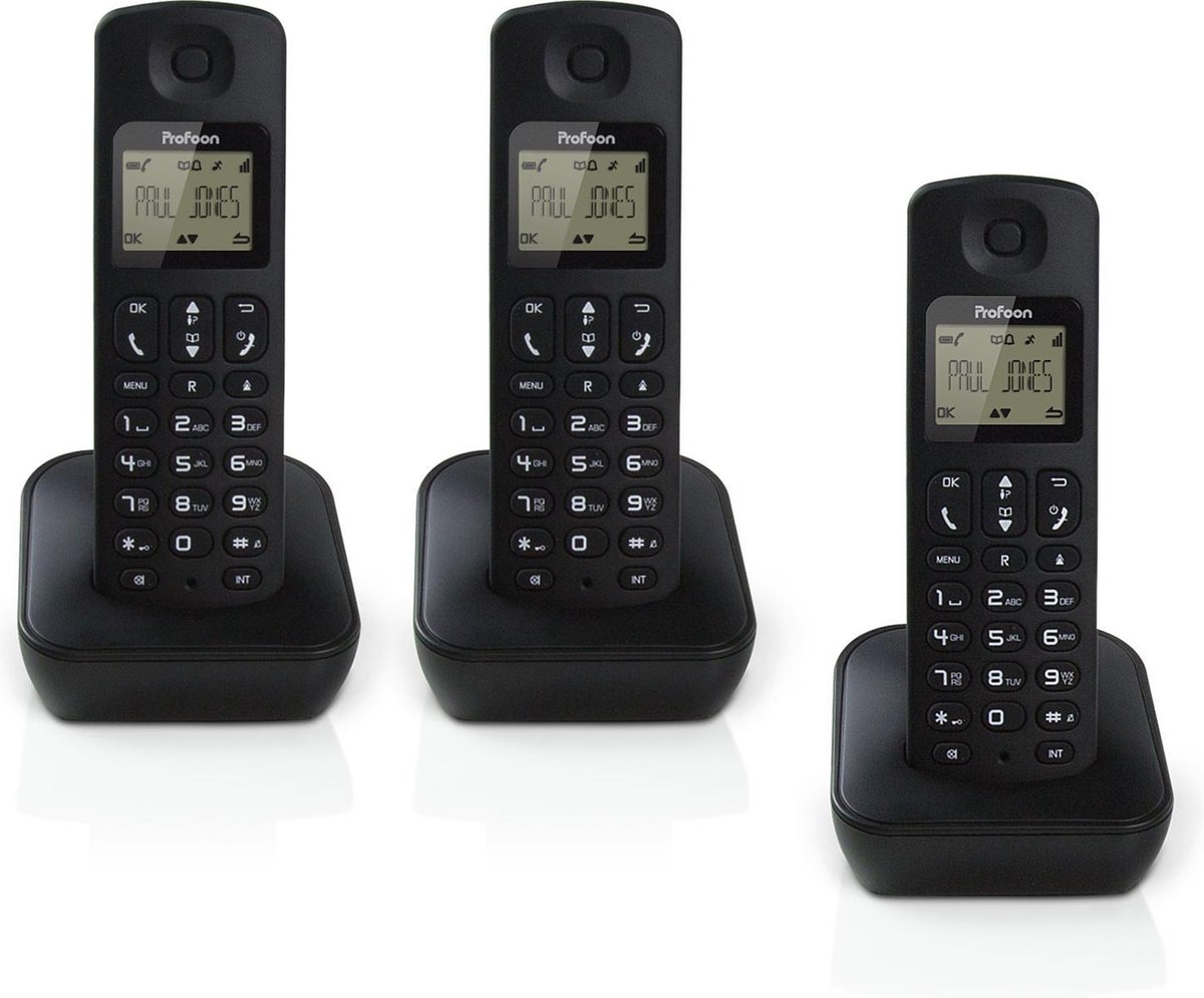 Profoon PDX-930 DECT telefoon triple - Perfecte geluidskwaliteit ...