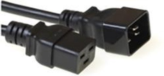 Microconnect 3.0m C19 - C20 electriciteitssnoer Zwart 3 m C19 stekker ...