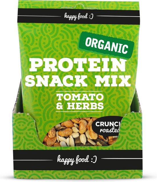 Body & Fit Organic Protein Snack Mix Bio - 1 zakje - Tomato & Herbs | bol
