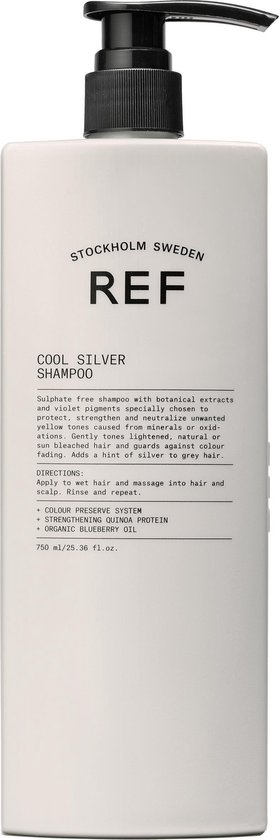 REF Cool Silver Shampoo 750 ml - Zilvershampoo vrouwen - Voor Gekleurd ...