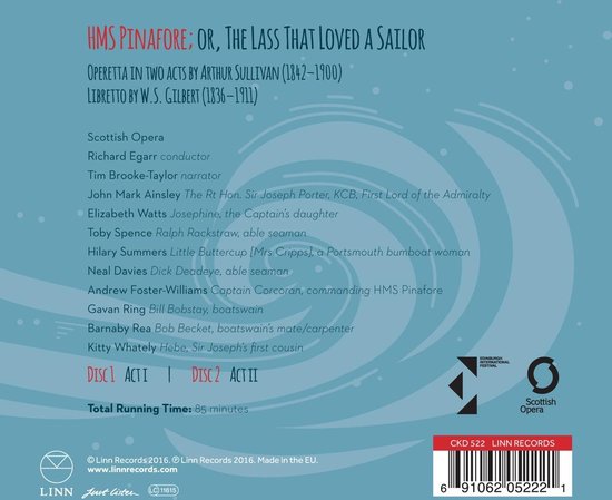 Scottish Opera & Richard Egarr - Hms Pinafore (2 CD), Tim Brooke-Taylor ...