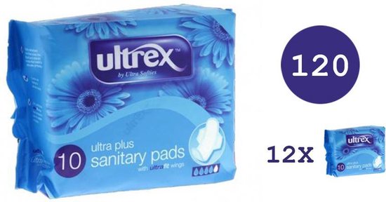 Ultrex Ultra Plus Maandverband - 12 x 10 (120) Stuks ...