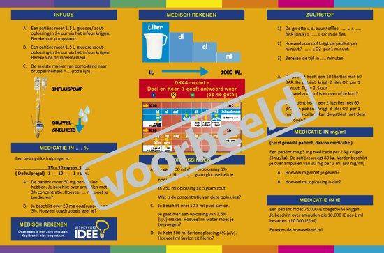 Medisch Rekenen - samenvatting & formulekaart, Uitgeverij IDEE ...
