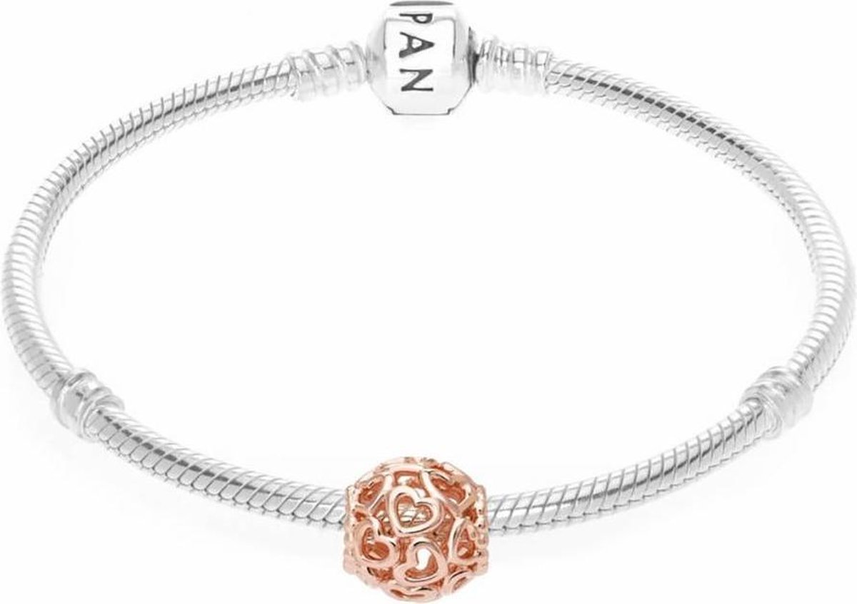 Pandora Rose Bedel zilver-rosékleurig Hartjes 780964 | bol.com