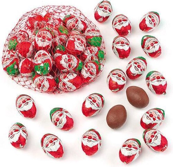 Chocolade-eitjes met de kerstman - verpakking van 16 stuks | bol.com