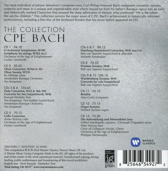 Cpe Bach Collection, various artists | Muziek | bol