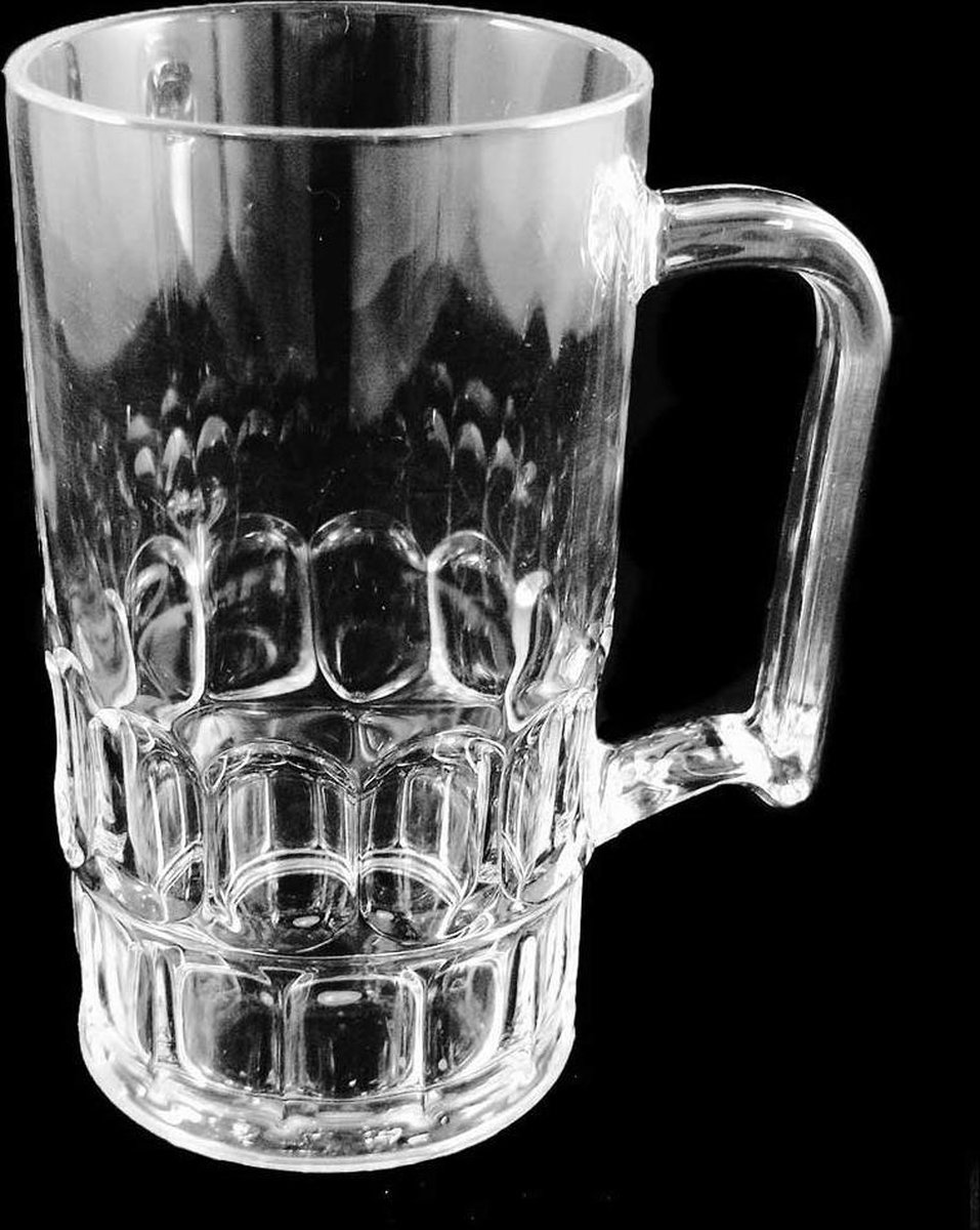 Bierpul - Bierglas - Kunststof bierpullen - Oktoberfest - 30 cl - Transparant - 6 stuks | bol.com