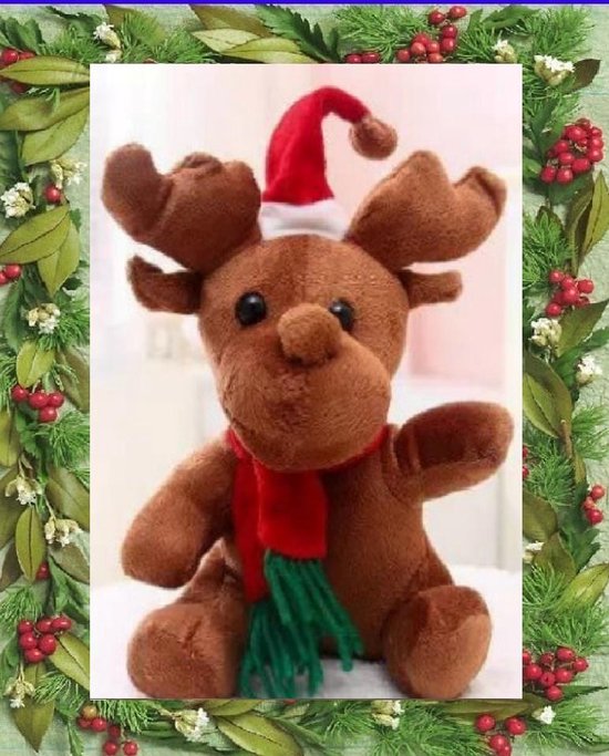 Kerstknuffel Eland van zacht bont | bol