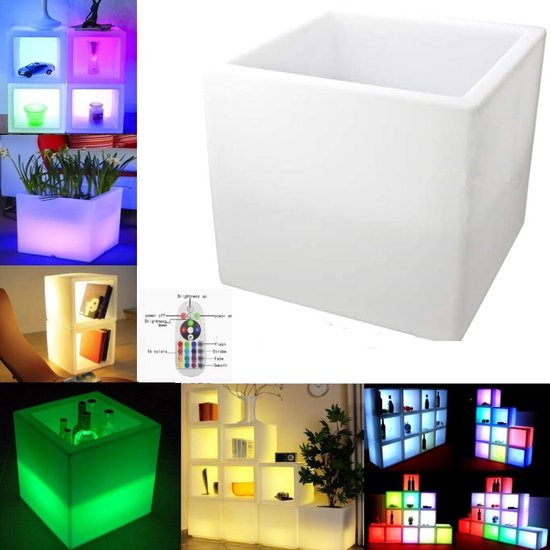 LED kubus open vierkant verlichting 16 kleuren RGB wit multifunctioneel ...