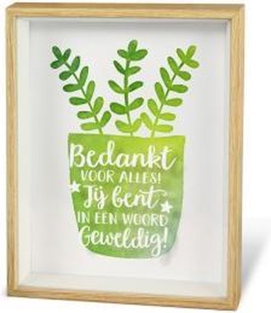 Tekstbord - Bedankt jij bent geweldig - Wonderful deco | bol.com
