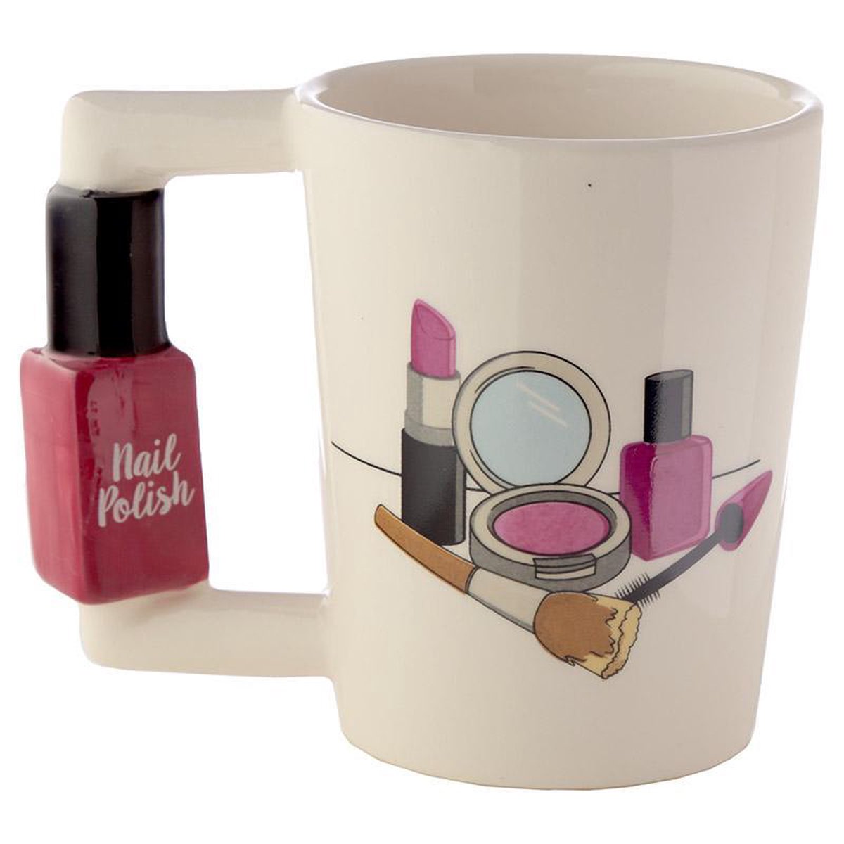 Leuke mok met een flesje nagellak als handvat | bol.com