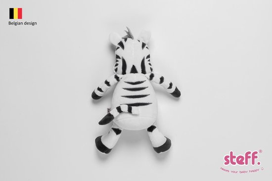 Stefano fashion - Zebra - Knuffel met nachtlichtje en muziek - 25 cm | bol