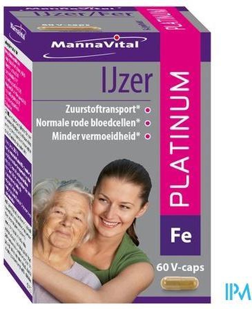 MannaVital IJzer Platinum Capsules 60VCP | bol