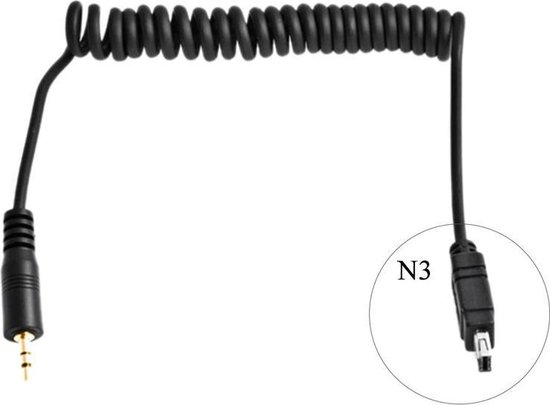 N3 DC2 Shutter kabel remote control 2.5mm voor Nikon D7500 | bol