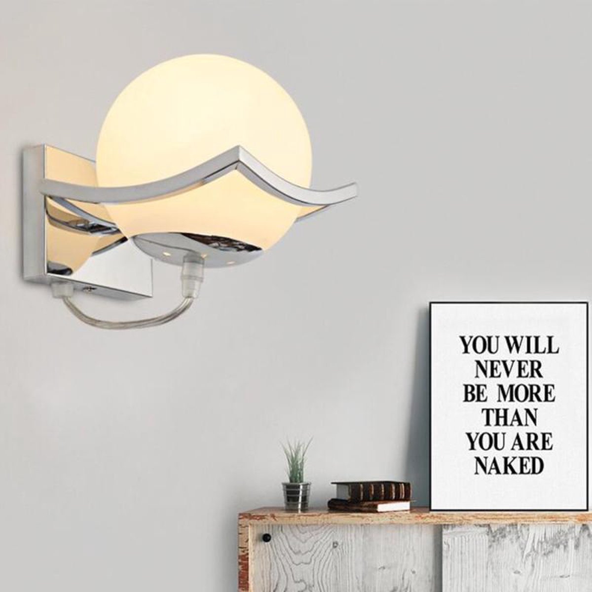 Glazen bal muur lamp studie balkon slaapkamer bed gangpad lichten | bol.com