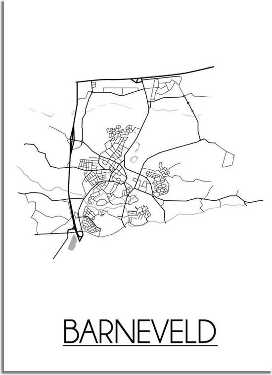 DesignClaud Barneveld Plattegrond poster B2 poster (50x70cm) | bol.com