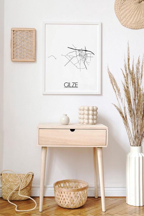 DesignClaud Gilze Map poster A4 poster (21x29.7cm) | bol.com