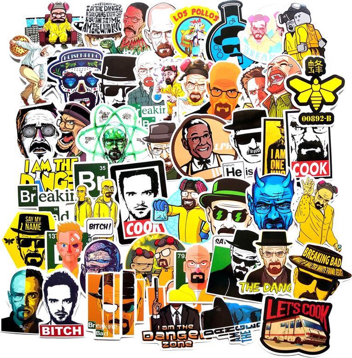 Breaking Bad sticker pakket - 50 stickers voor laptop, muur, deur ...