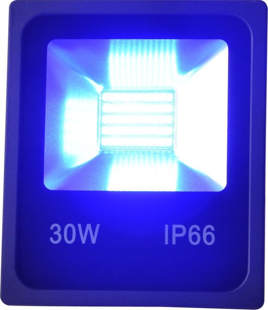 Blauwe LED Bouwlamp 30 Watt - IP66 - Crius | bol.com