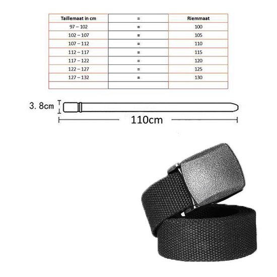 Riem - Canvas stof - Plastic gesp - 110cm - Groen - Unisex | bol.com