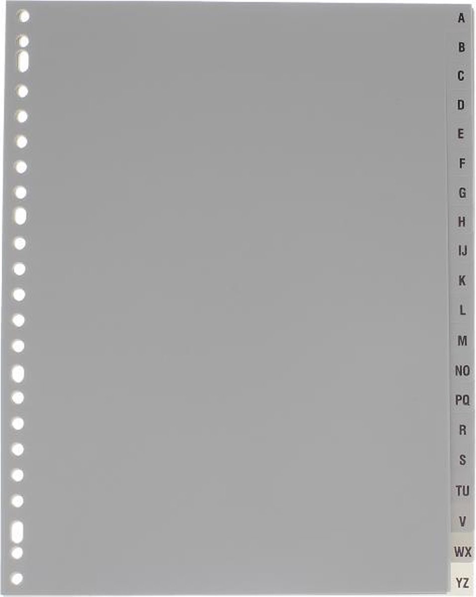 Tabbladen ABC alfabet PP A-Z 23-rings / 20 tabbladen, alphabet tabblad ...