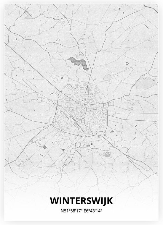 Winterswijk plattegrond - A4 poster - Tekening stijl | bol.com