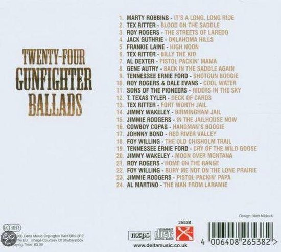 24 Gunfighter Ballads, V/a | Muziek | bol