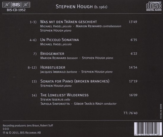 Michael Hasel, Marion Reinhard, Jacques Imbrailo, Stephen Hough - Hough ...