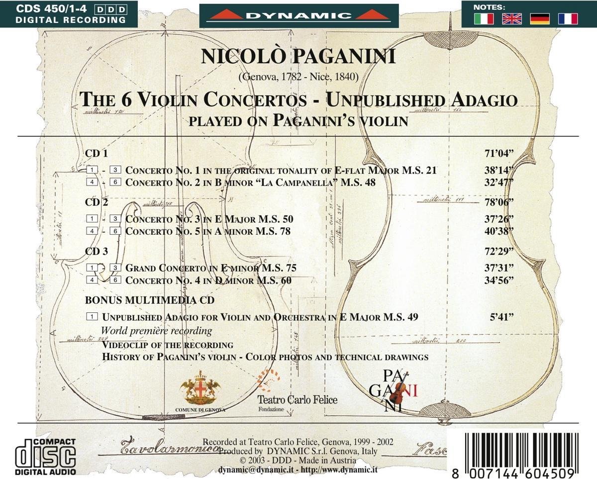 Orchestra Del Teatro Carlo Felice Di Genova, Massimo Quarta - Paganini: The 6 Violin... | bol.com